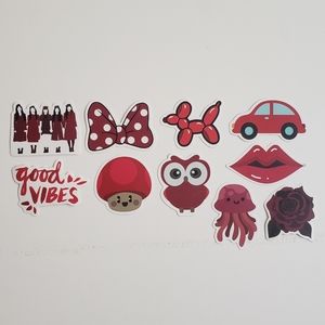 Accessories | 315 5pcs Red Stickers | Poshmark